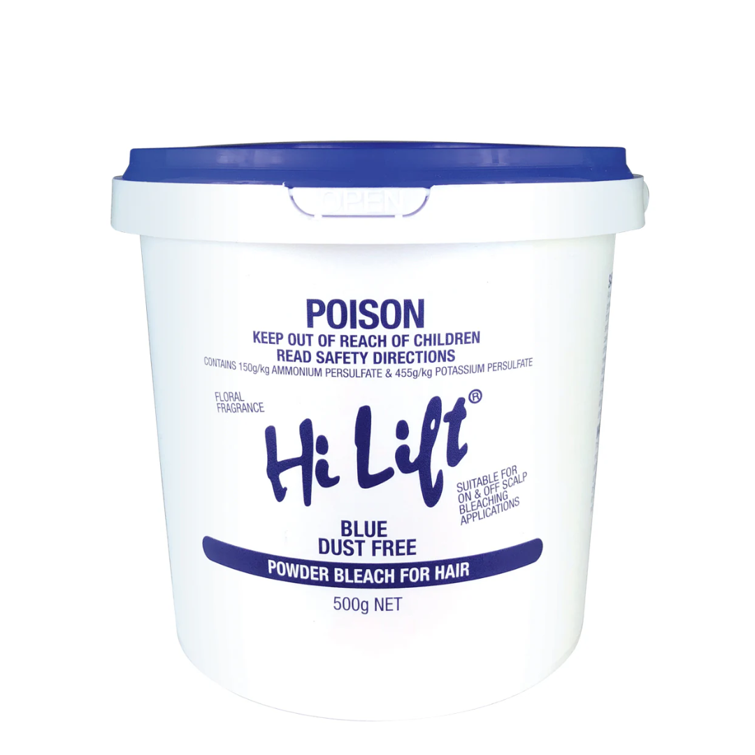 Hi Lift Bleach Powder Blue 500g Tub – Haircare Works