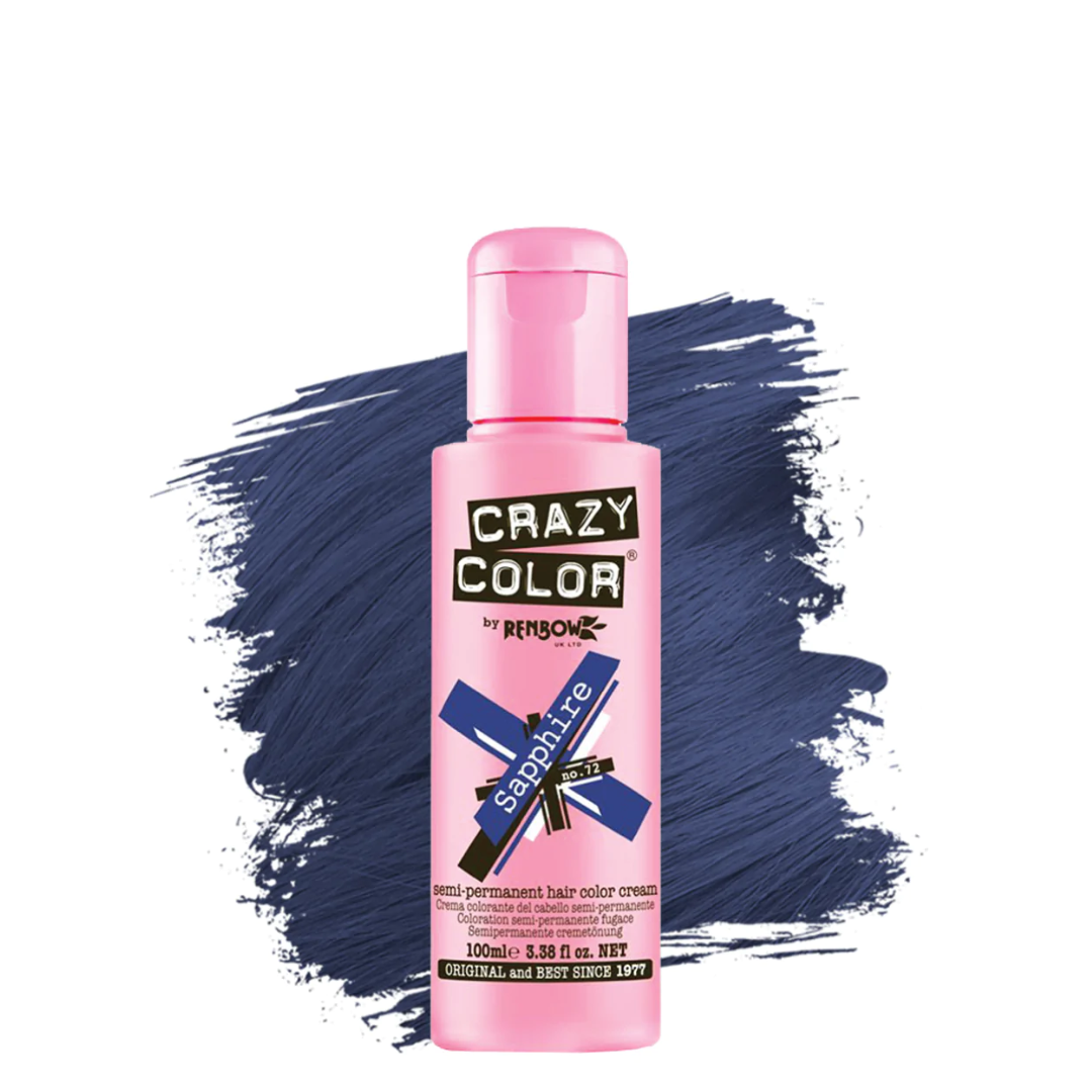 Crazy Color Semi-Permanent Hair Color Cream - 72 Sapphire – Haircare Works