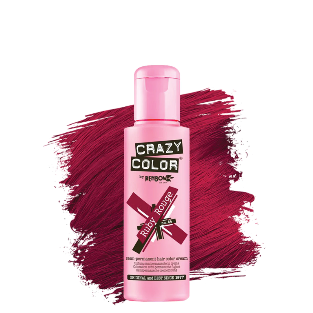 Crazy Color Semi-Permanent Hair Color Cream - 66 Ruby Rouge – Haircare ...